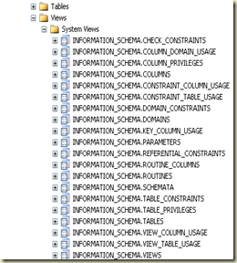 Sriman's Blog - SQL Server at a Glance: SQL SERVER – Information_Schema
